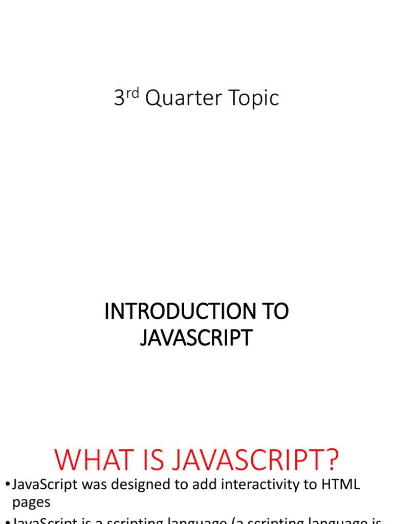 Javascript Pdf Java Script Programming Language