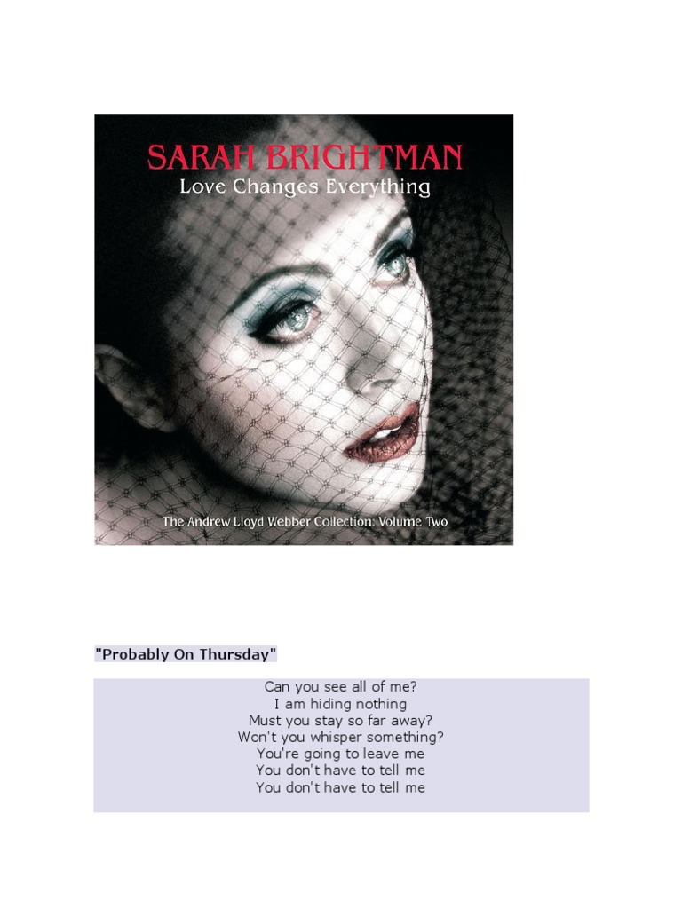 Love Changes Everything | PDF | Performing Arts