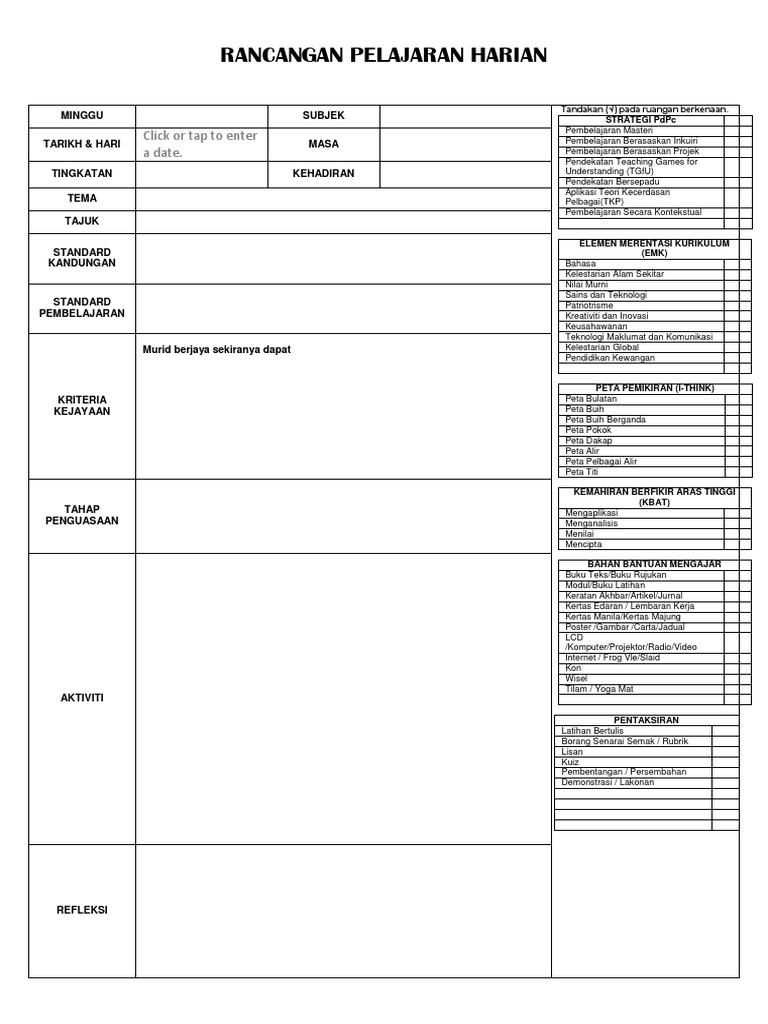 Format RPH KSSM | PDF
