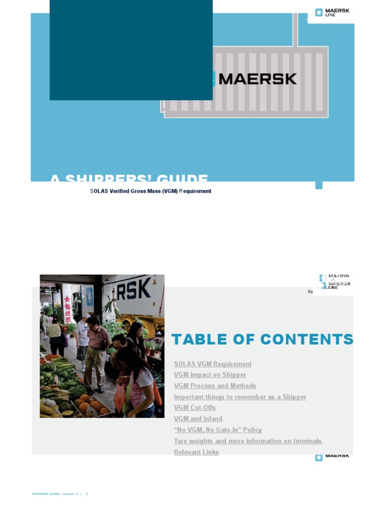 Maersk VGM Submission Guide | PDF | Cargo | Bill Of Lading