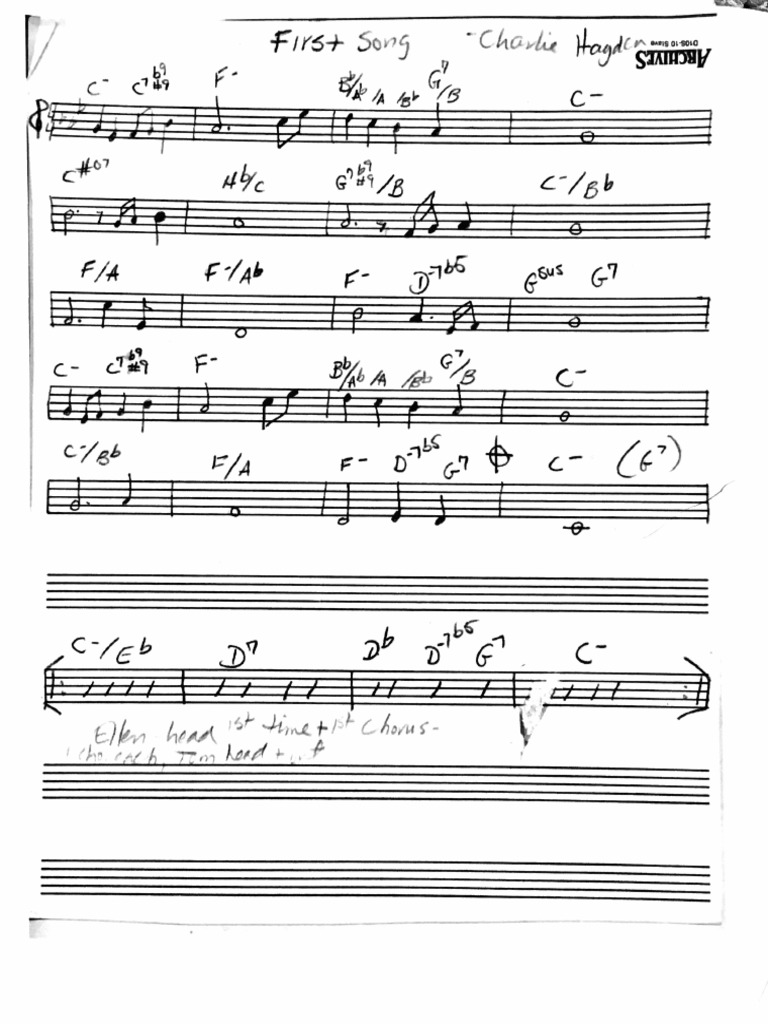 First Song - Charlie Haden | PDF