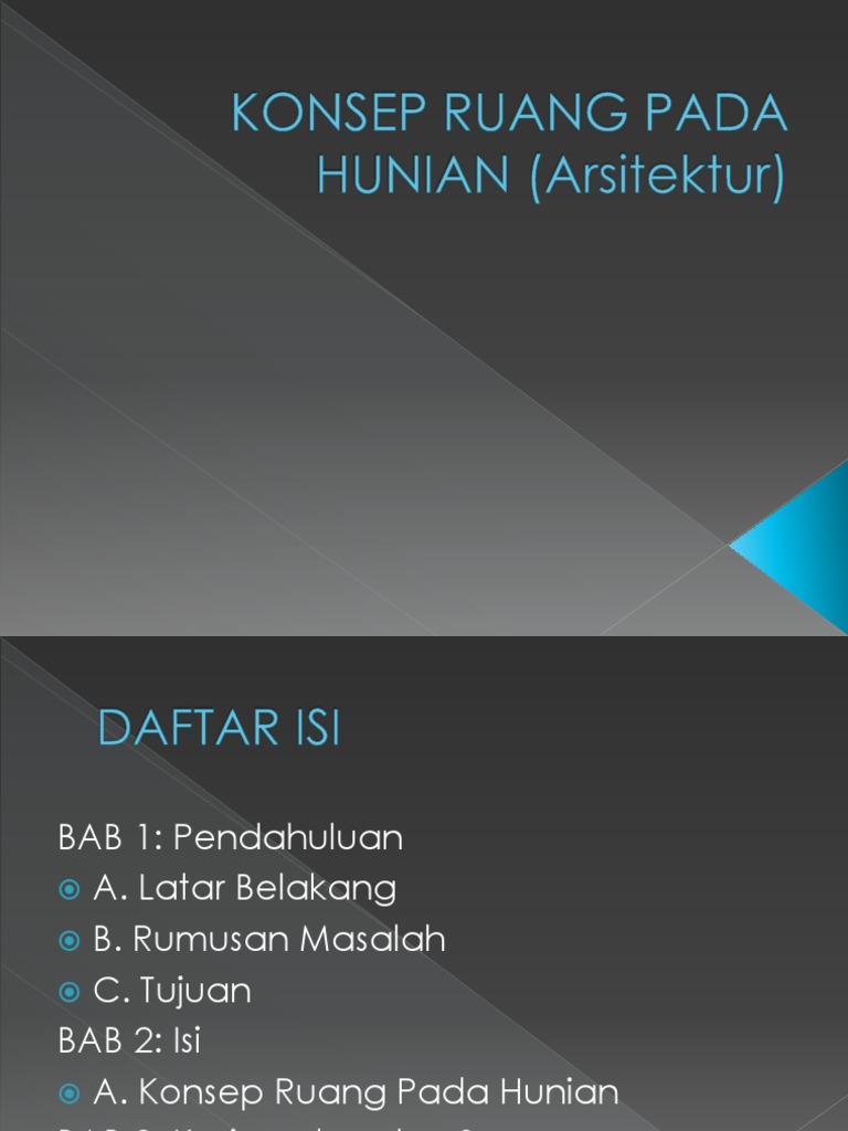 Konsep Ruang Pada Hunian | PDF