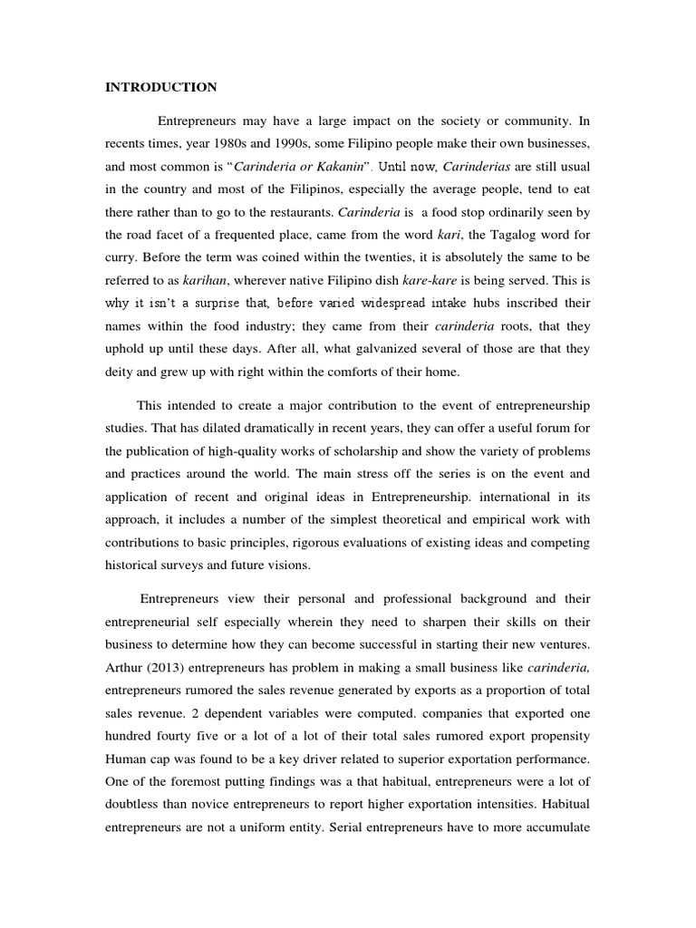 INTRODUCTION | PDF | Entrepreneurship | Small Business