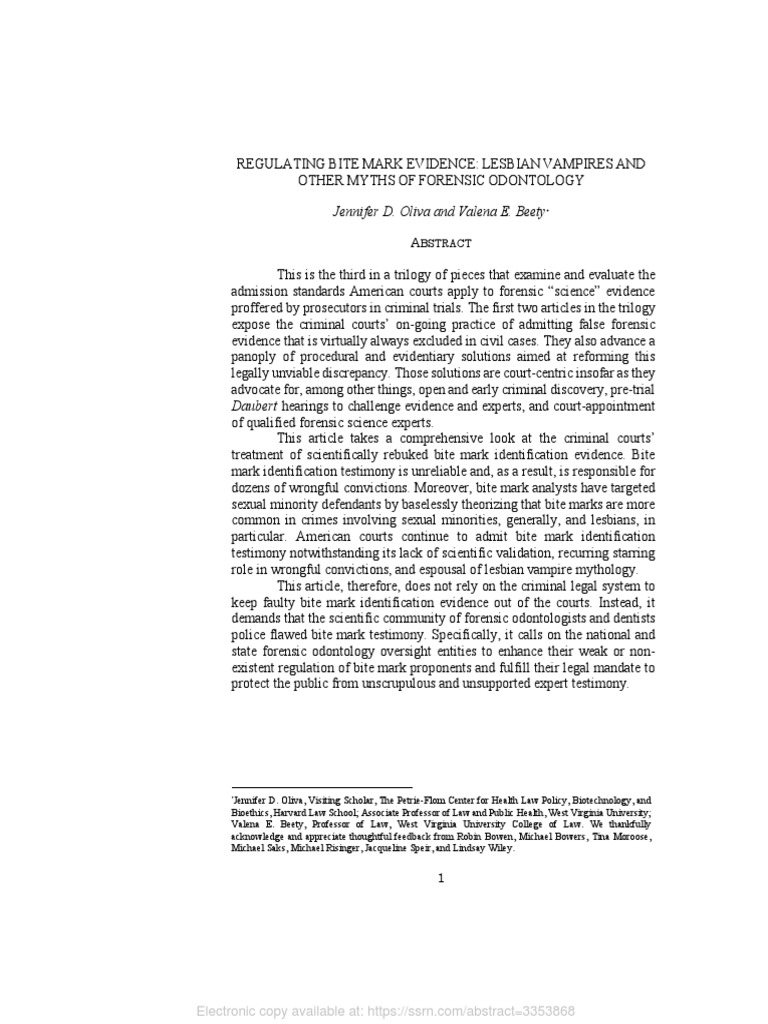 Bite Marks | PDF | Forensic Science | Criminal Justice