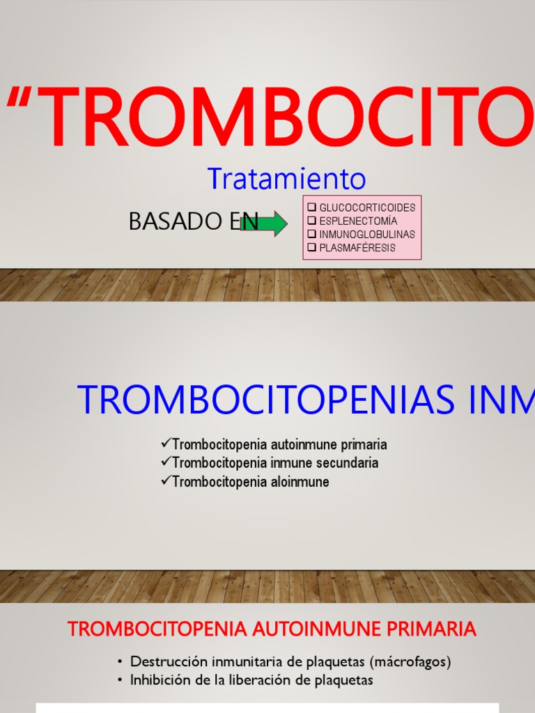 Trombocitopenia Tratamiento | PDF | Aspirina | Coagulación Trombocitopenia Tratamiento | PDF | Aspirina | Coagulación