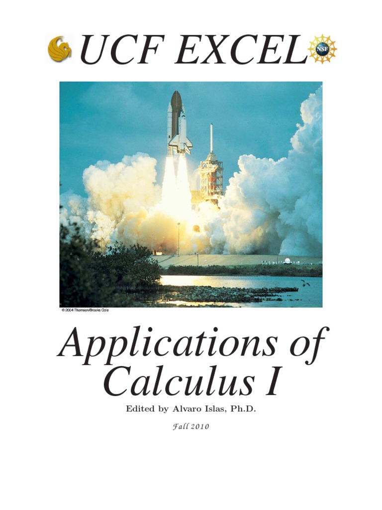 Applications of Calculus I: Exploring Calculus Concepts Through Real-World Examples in ...