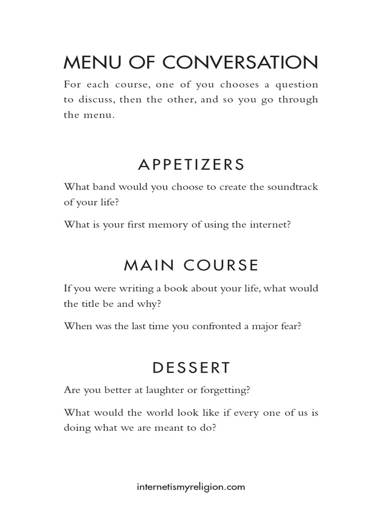 Conversation Menu