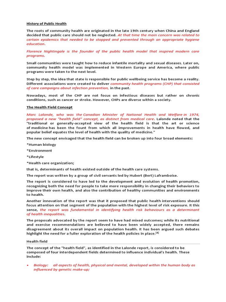 History of Public Health | PDF | Public Health | Health Care