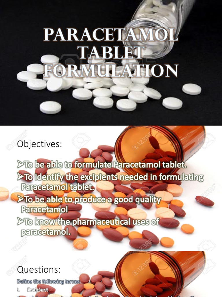 Paracetamol Tablet Formulation Guide | PDF
