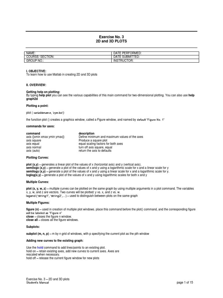 Controls Matlab E3 Plots | PDF | Cartesian Coordinate System | Function ...