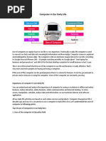 Importance of Computers in Daily Life | PDF | Online And Offline | Internet