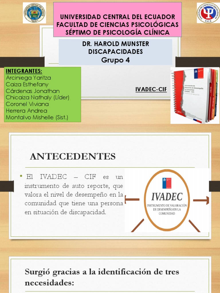 Ivadec Cif | PDF | Invalidez | Sicología