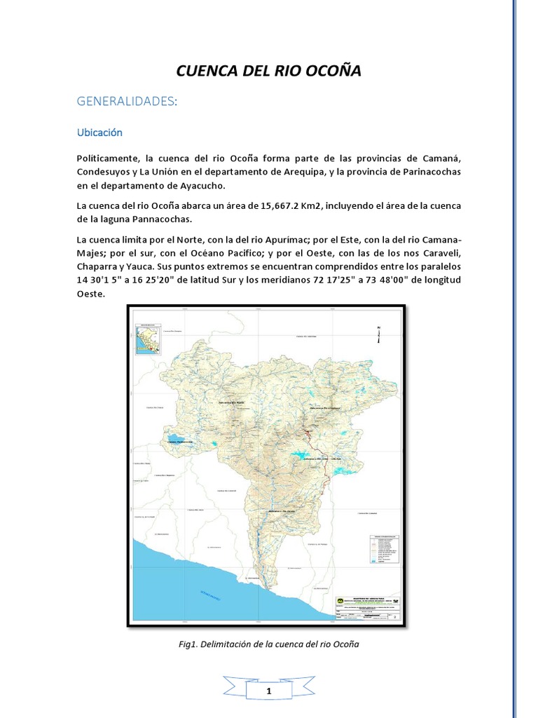 Cuenca Del Rio Ocoña | PDF | Cuenca de drenaje | Roca (geología)