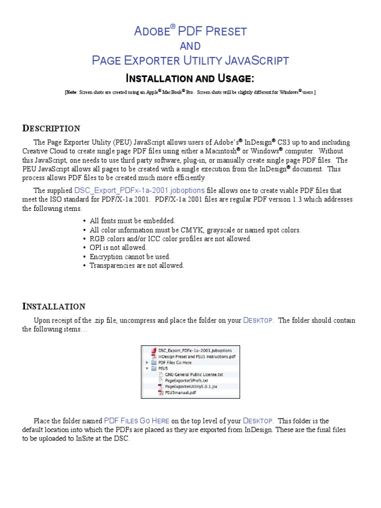 InDesign Preset and PEU5 Instructions | PDF | Adobe In Design ... InDesign Preset and PEU5 Instructions | PDF | Adobe In Design ...