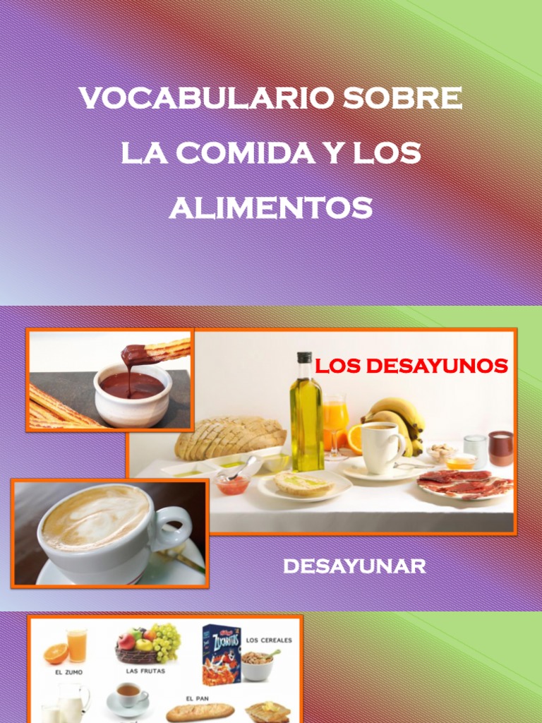 La Comida en Imágenes. Nivel A1-A2 | PDF | Cocina occidental | Comida regional y étnica