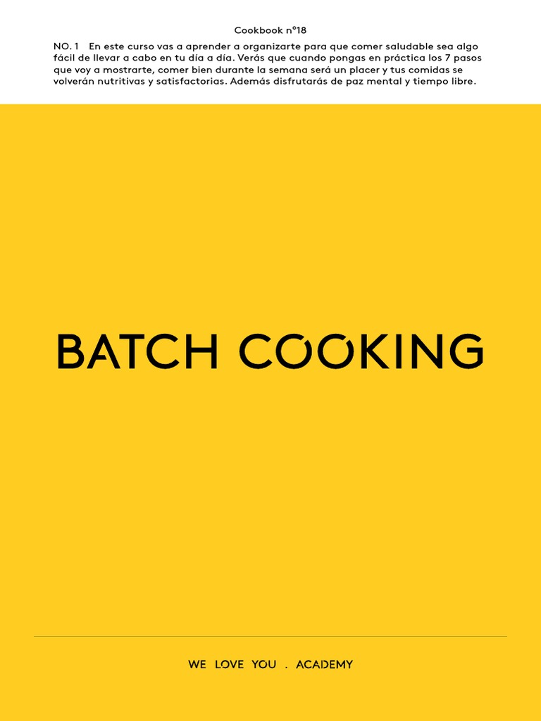 Cookbook 18 - Batch Cooking | PDF | ensalada | Cilantro