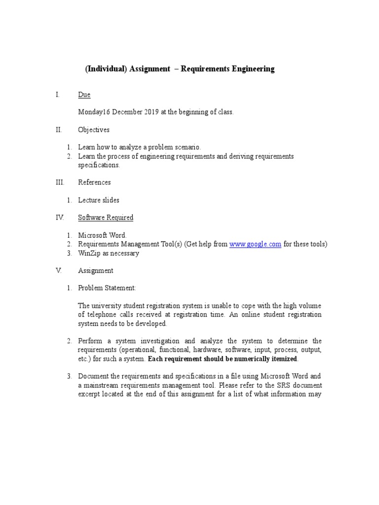 SRE - Assignment-1 | Download Free PDF | Specification (Technical Standard) | System