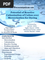 Mercerization Process Overview | PDF