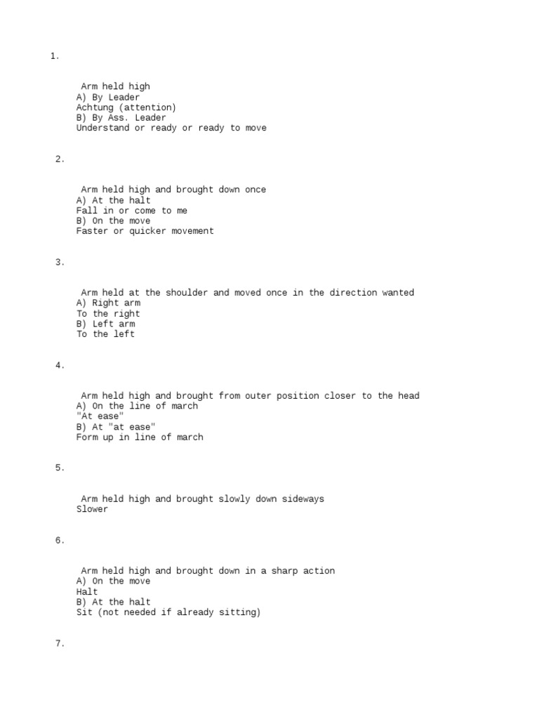 Wehrmacht Hand Signals | PDF