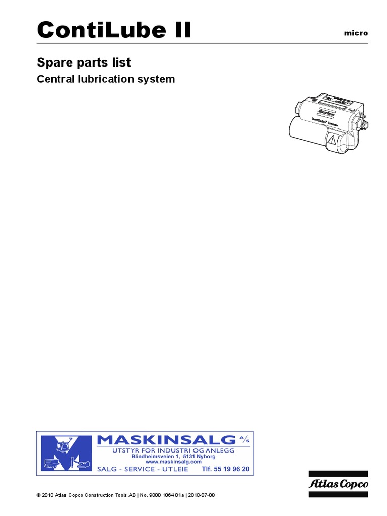 Contilube II - Spare Parts | PDF | Mechanical Engineering ...