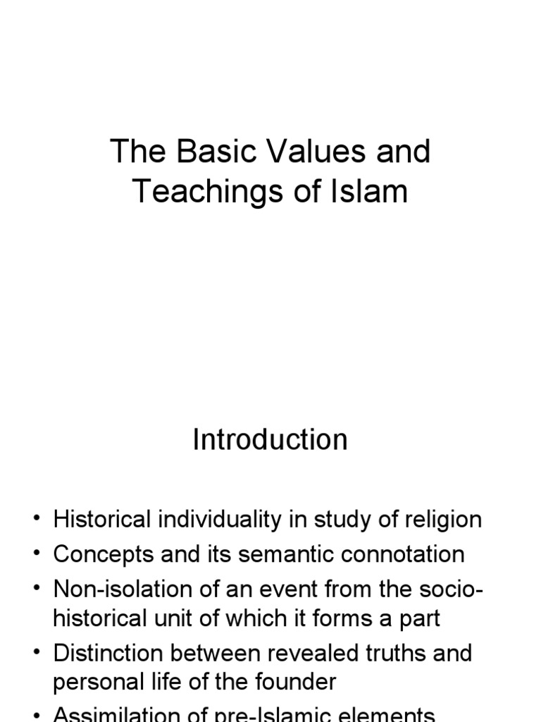 Core Teachings of Islam Explained | PDF | Wellness