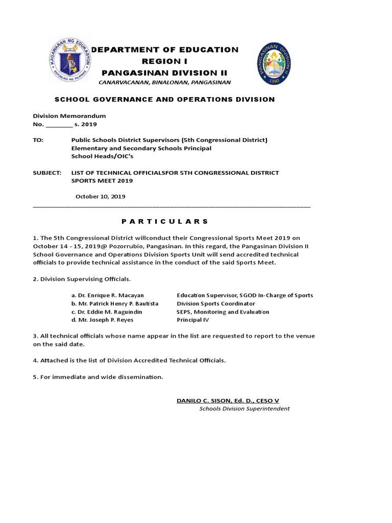 MEMO-SPORTS Deped | PDF | Sports | Leisure