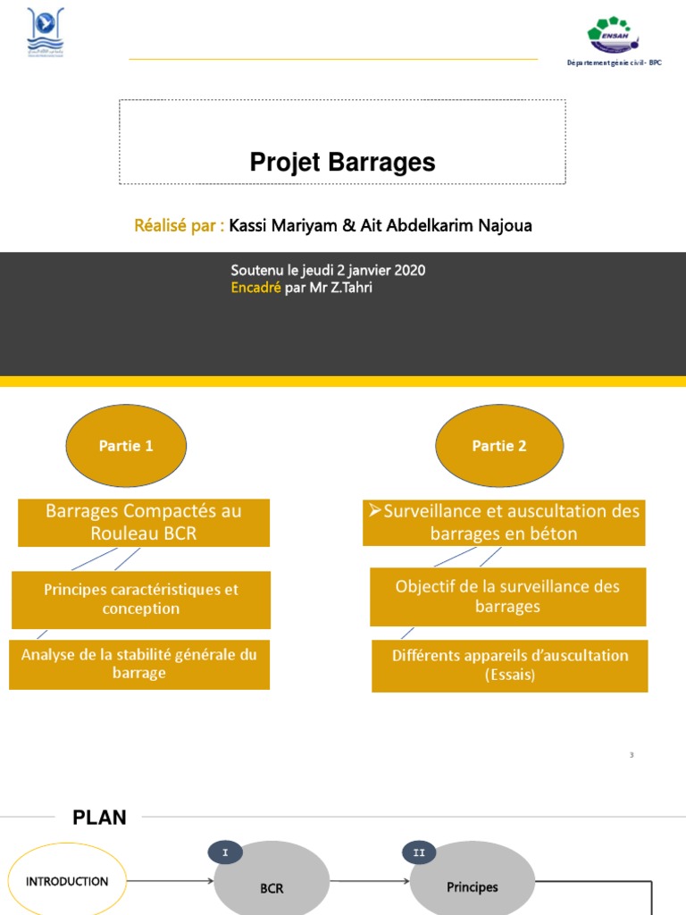 Les Barrages Poids (BCR Et Béton) | PDF | Barrage | Béton