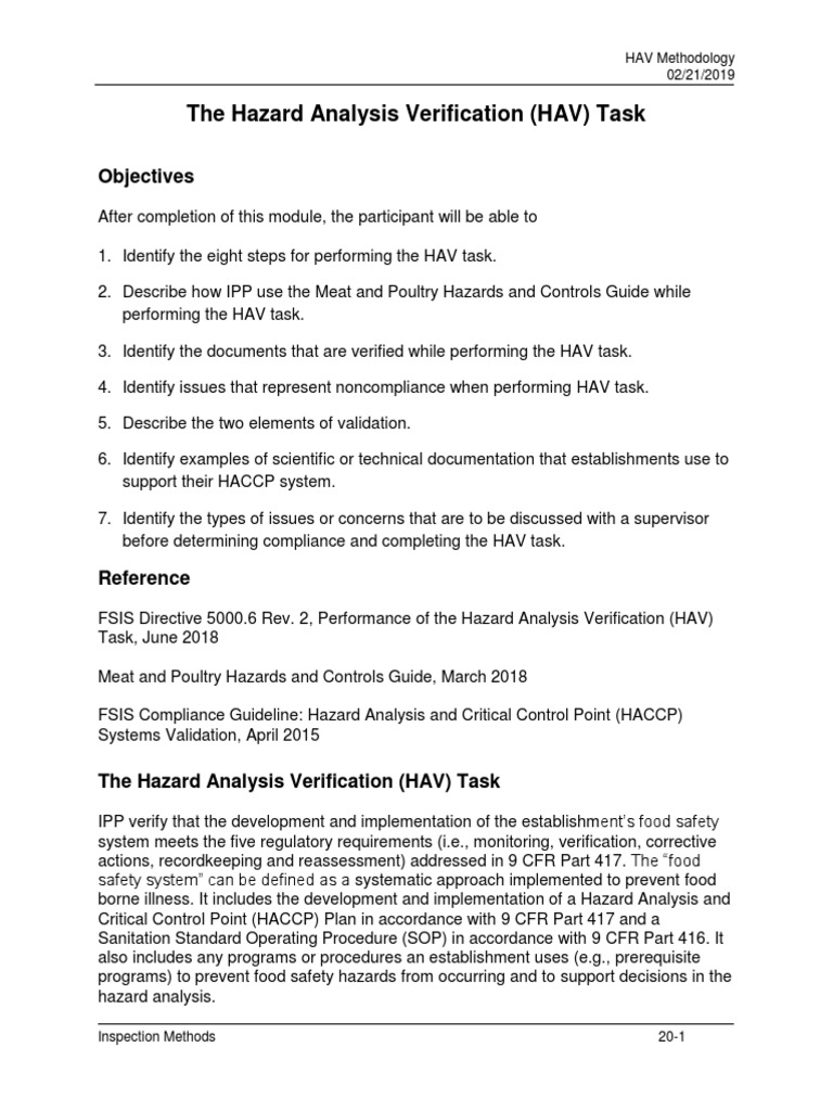21 IM HAV Methodology PDF | PDF | Hazard Analysis And Critical Control ...