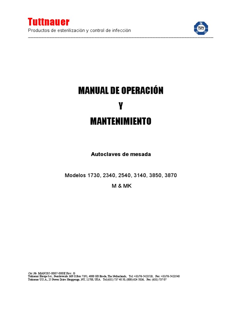 Autoclave Manual | PDF | Esterilización (Microbiología) | Agua Autoclave Manual | PDF | Esterilización (Microbiología) | Agua