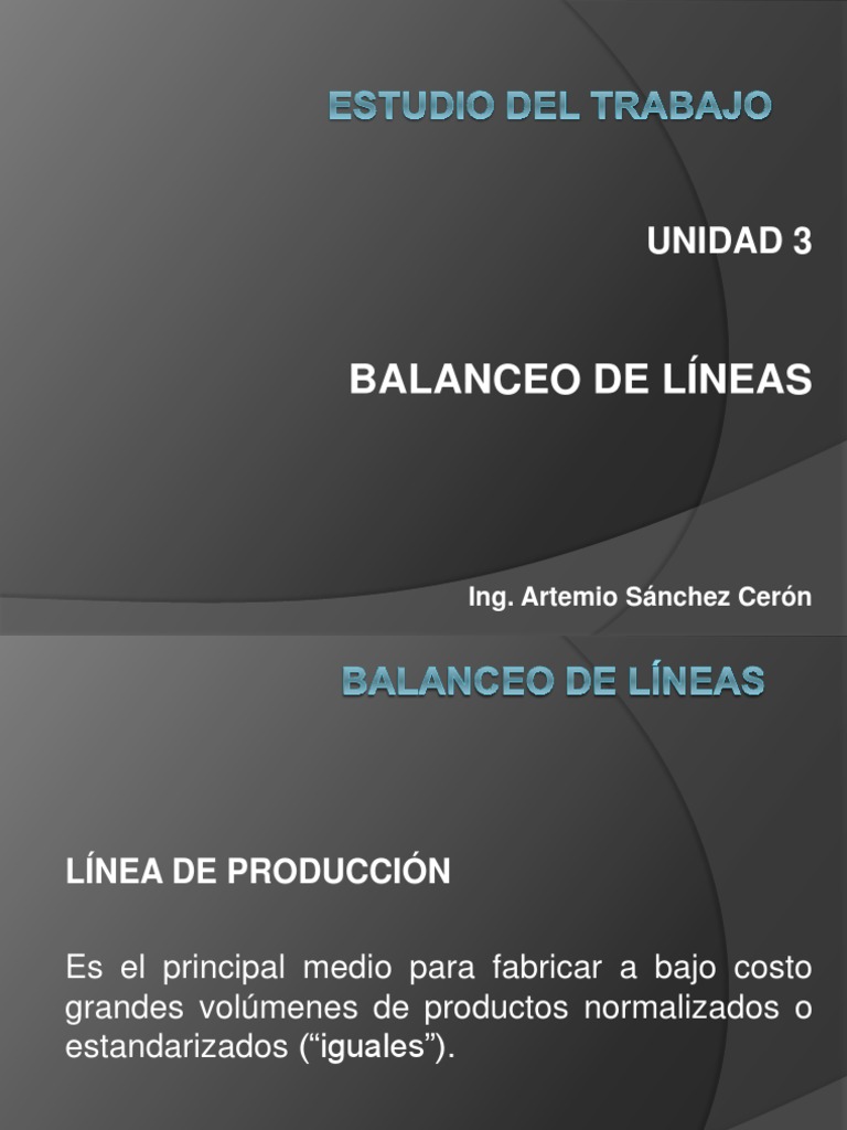 Balanceo de Líneas | PDF | Metodología | Ritmo