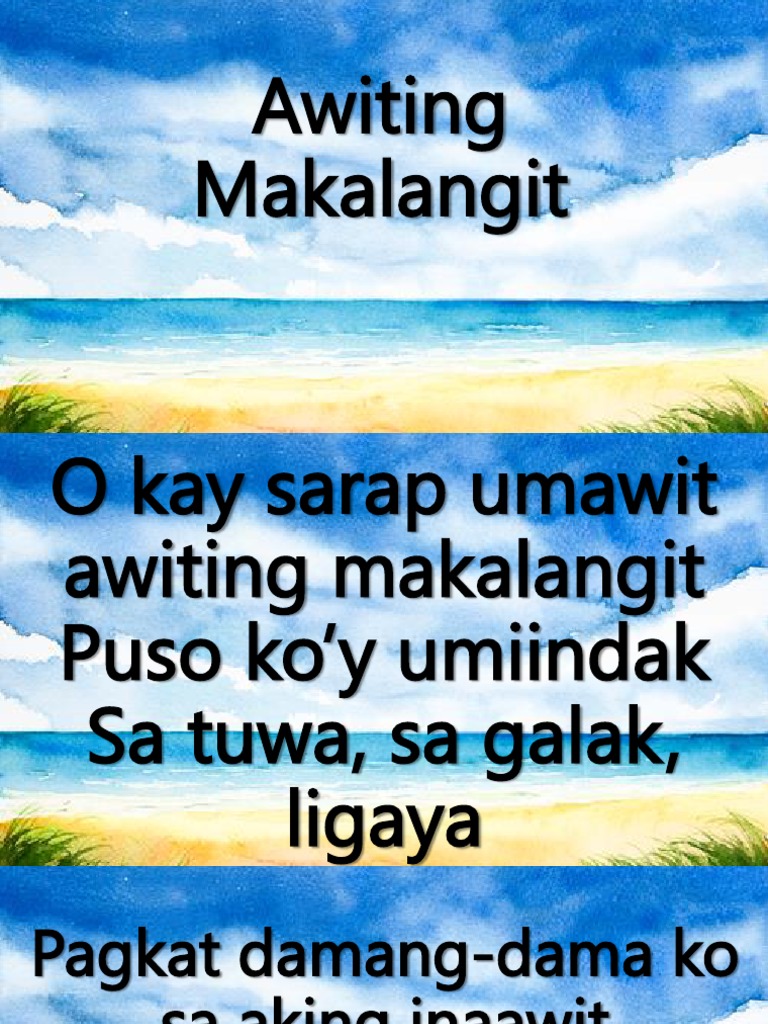 Awiting Makalangit | PDF