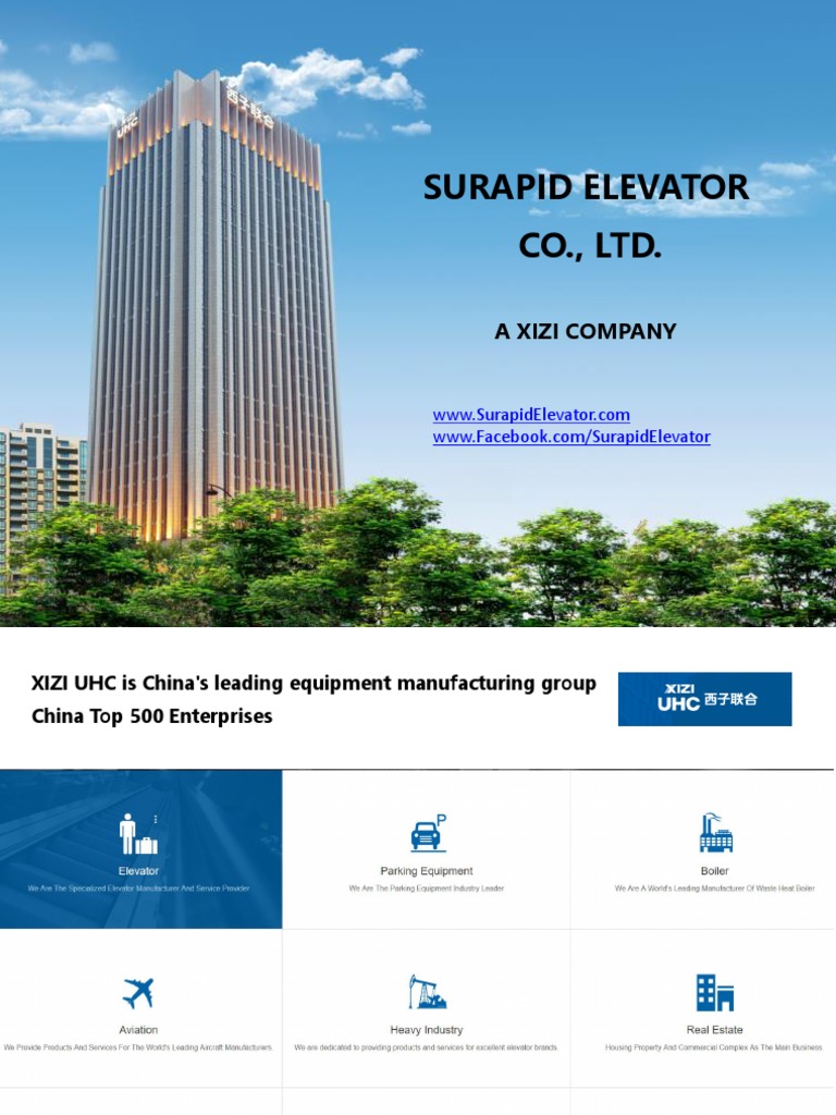 SURAPID Elevator Company Profile PDF | PDF | Elevator | Transport