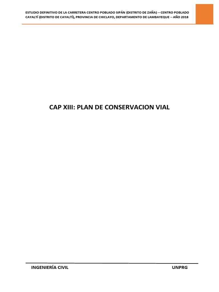 Plan de Conservacion Vial | PDF | La carretera | Agua