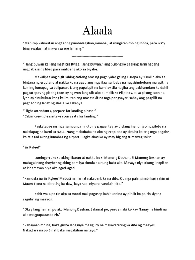 Filipino Story (Sample) | PDF