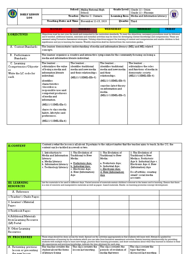 Nov 10-14 Mil DLL | PDF | Mass Media | Information Literacy
