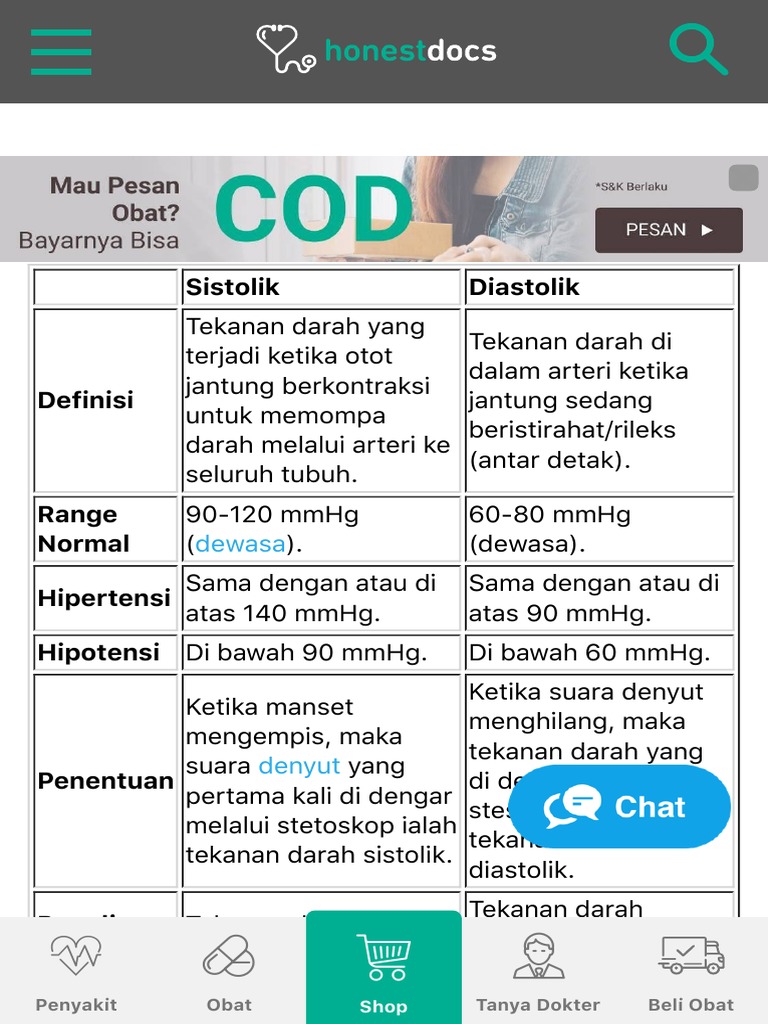 Perbedaan Tekanan Darah Sistolik Dan Diastolik HonestDocs PDF | PDF