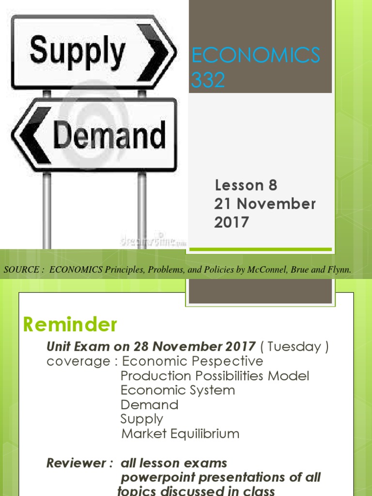 Lesson 8 - Supply | PDF | Supply (Economics) | Supply And Demand