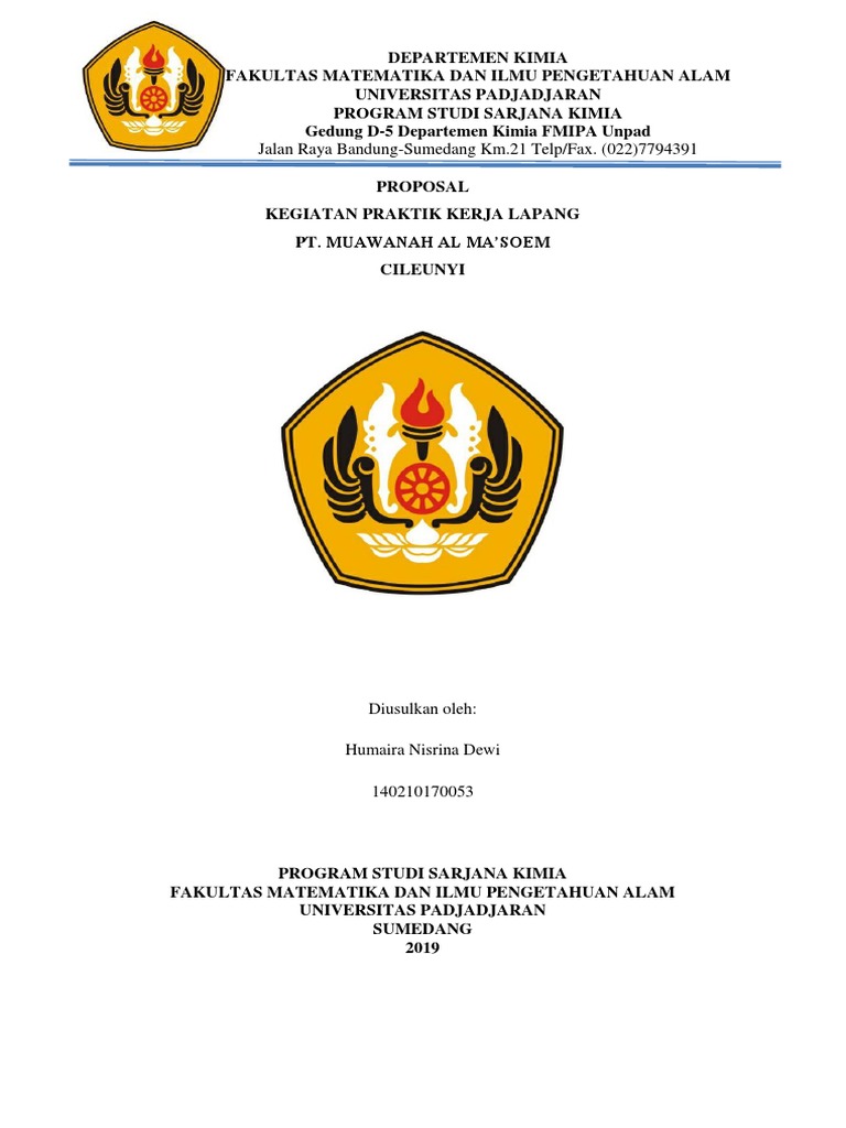 Cover Proposal Magang | PDF