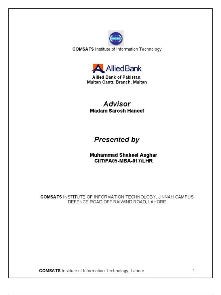 Allied Bank of Pakistan | PDF | Cheque | Banks