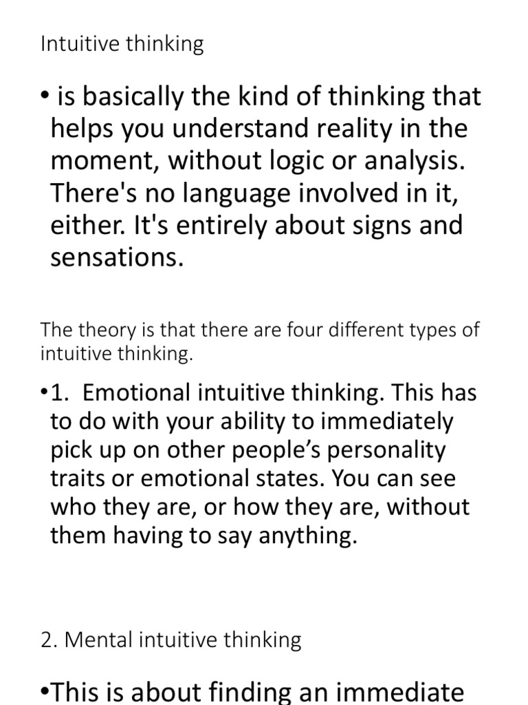 Define Strategic Intuitive Thinking I-E | PDF | Intuition | Strategic ...