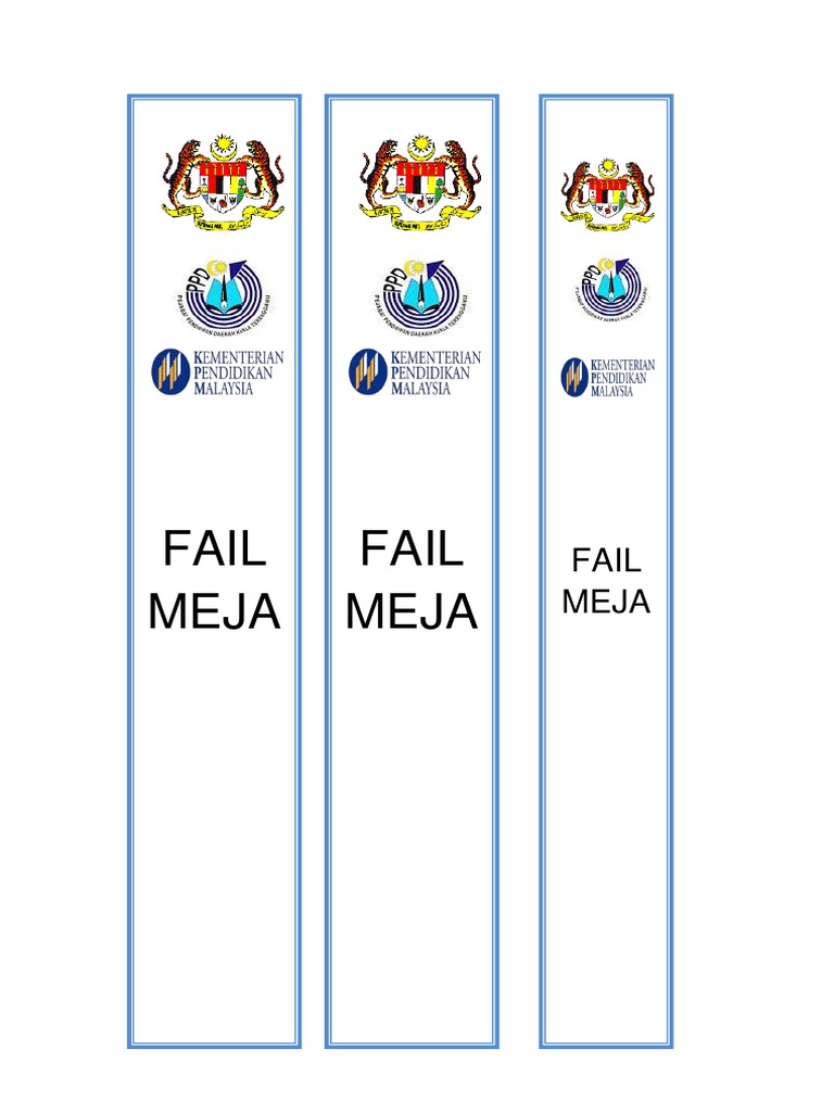 Format Fail Meja Terkini PPDKTRG | PDF
