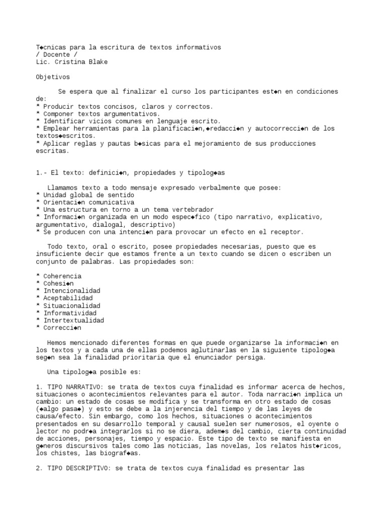 Técnicas de Escritura Informativa | PDF | Sustantivo | Adverbio