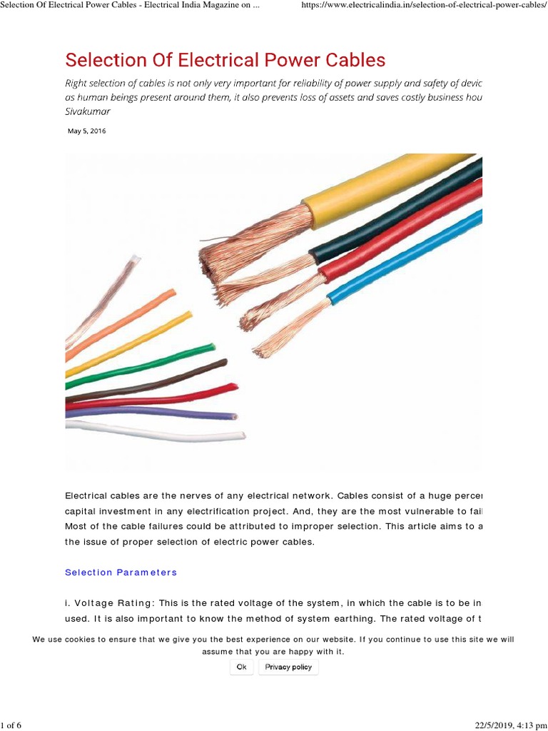 33kV Cables Selection Example | PDF | Insulator (Electricity) | Electrical Impedance