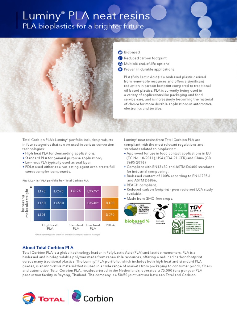 Luminy PLA Neat Resin Portfolio | PDF | Polymers | Chemical Substances