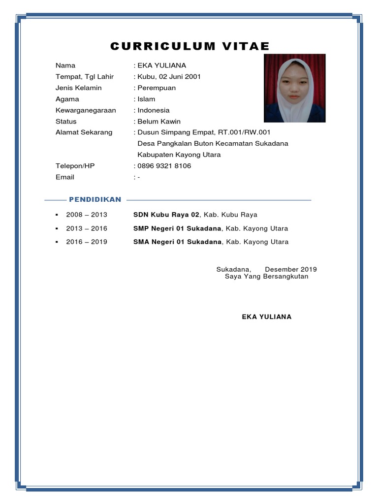 CV Eka Yuliana | PDF