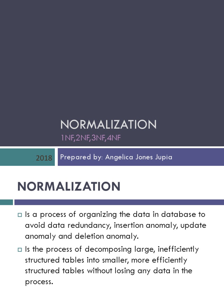 Normalization | PDF | Data | Information Technology Management