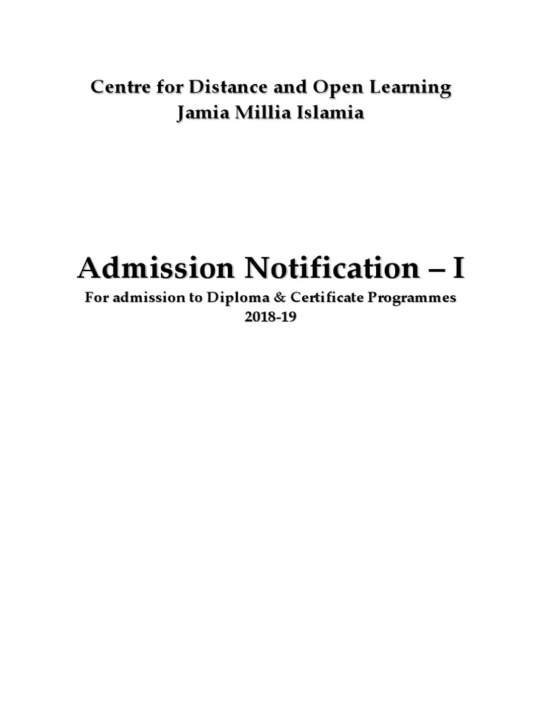 Prospectus Cdol Diploma 2018 PDF | PDF | Postgraduate Education | Diploma