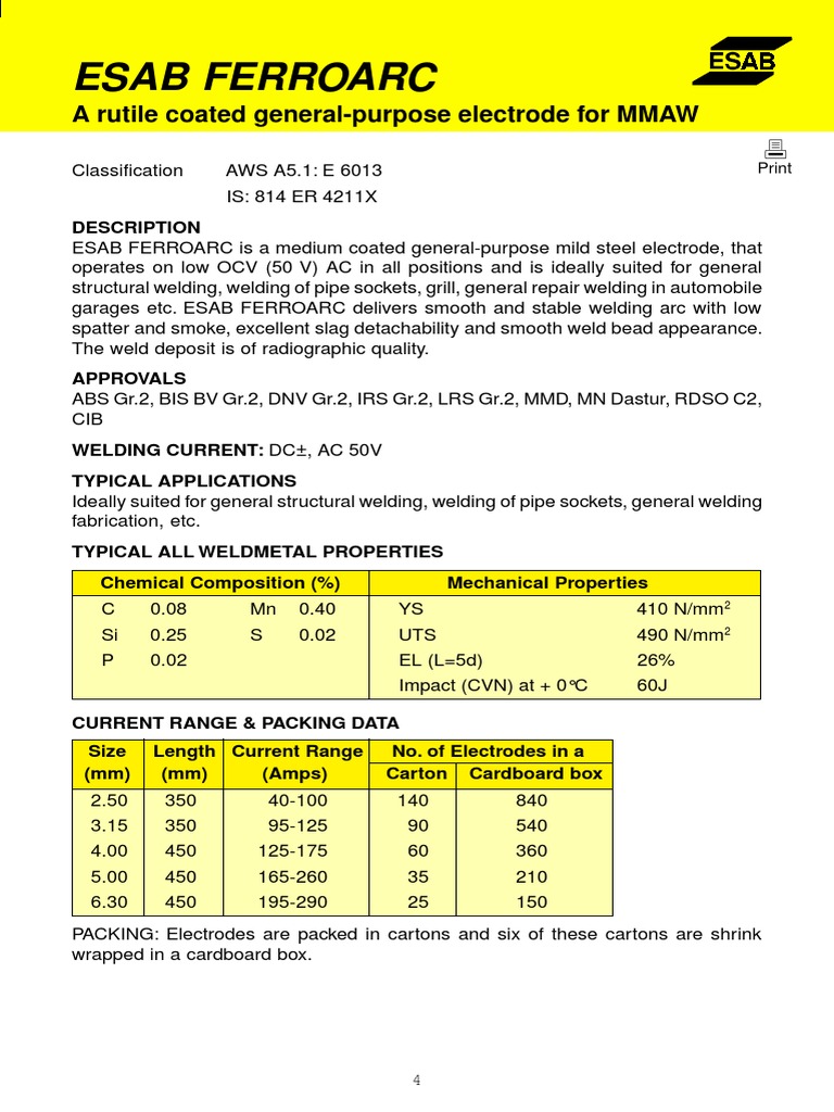 Esab 6013 PDF | PDF | Welding | Construction