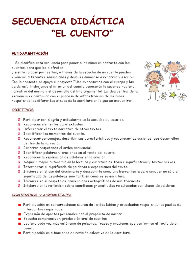 El Cuento. 2do Grado | PDF | Cuentos | Narrativa