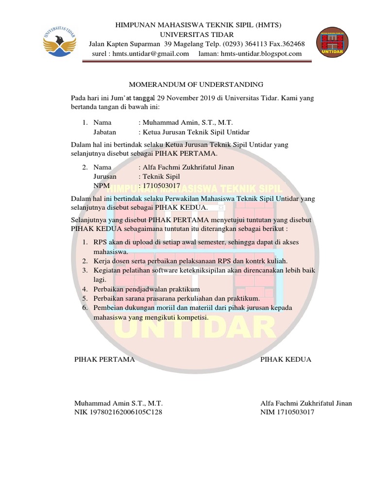 MOU Public Hearing | PDF